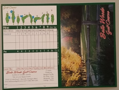 Scorecard - Bello Woods Golf Course